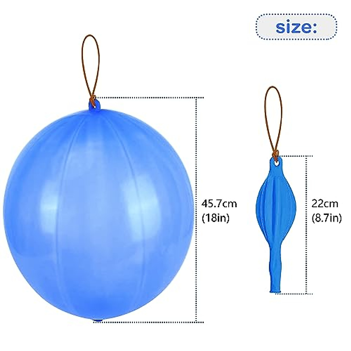 UMUACCAN Punch Balloons 30 Pcs,Punching Balloon Heavy Duty Party Favors for Kids,Bounce Balloons with Rubber Band Handle for Birthday Party,Wedding, Fun