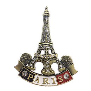 Eiffel Tower Paris France Fridge Magnet 3D Metal Handmade Craft Tourist Travel City Souvenir Collection Letter Refrigerator Sticker