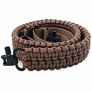 VVAAGG Two-Point Gun Sling with Swivels, Non-Slip Paracord Rifle Sling with Quick Adjustable Length Rifle Strap