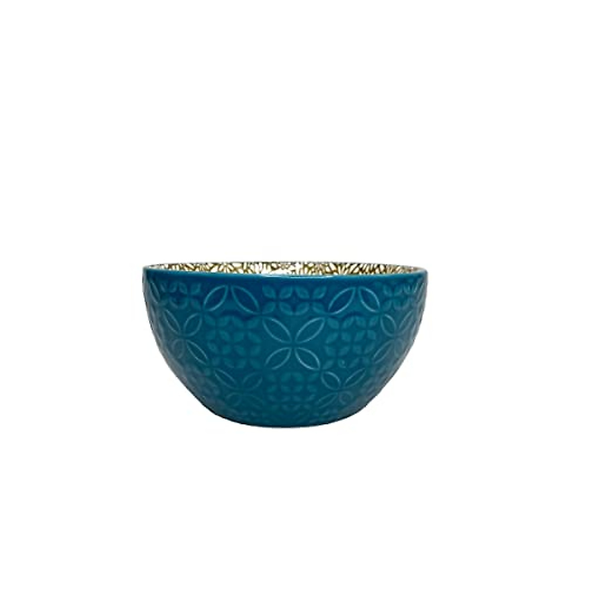 Signature Housewares 28 oz Pad Print PP7 Assorted 6" Bowls (Set of 4), Multicolor