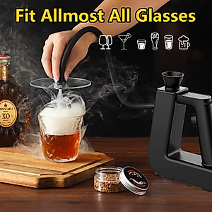 Cocktail Smoker Kit, Smoking Gun for Food, Old Fashioned Cocktail Whiskey Drink Smoker Infuser Kit, Bourbon Gifts for Father's Day (Without Torch)