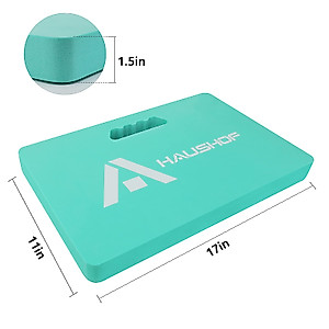 HAUSHOF Thick Kneeling Pad, Waterproof Kneeling Mat, Durable Foam Cushion Knee Pads for Gardening, House Cleaning, Mechanics Work, 17 x 11 x 1.5 Inch, Green