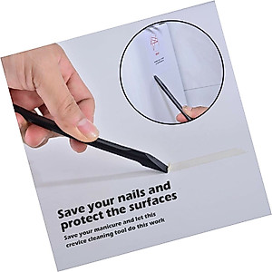 Plastic Scraper Tool, Pack of 6, Carbon Fiber Multi-Purpose Scraper Non-Scratch Cleaning Tool for Tight Spaces, Crevices, Most Surfaces Perfect to Remove Stickers, Labels, Food, Dirt, Etc