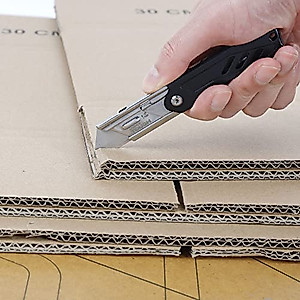 Hyper Tough 2-Piece FOLDING UTILITY KNIFE SET Quick-Change Blade INTEGRATED BELT CLIP