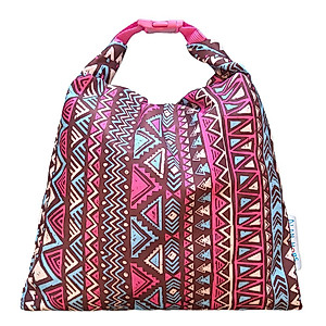 Alan Hops Wet Bag -Waterproof material, Reusable, for Diapers, Soiled/Wet Clothes, Swimsuits, Beach, Pool, Daycare, Gym, Yoga, 11.8 x 15.7 inch (Pink Tara)