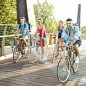 mirabile dictu Vacuum-Insulated Stainless-Steel Water Bottle 27oz - Cold and Hot Drinks Sport Water Bottle with a Handle and a Leakproof Spout Screw Lid, Sweat-Proof Modern Flask with Wide Mouth