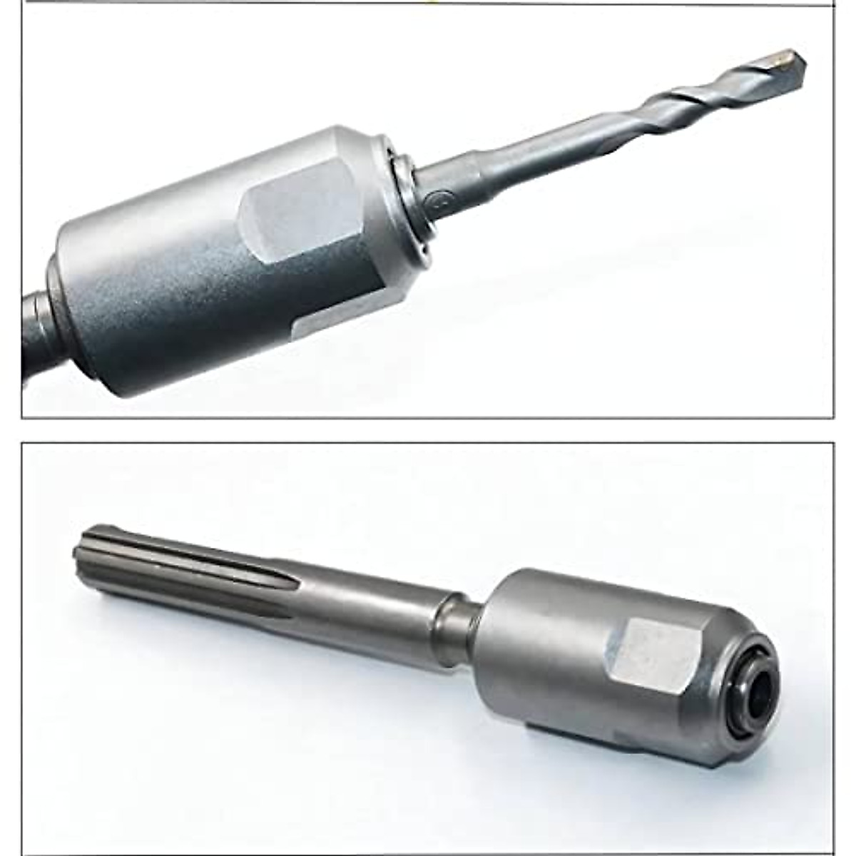 SDS Max to SDS Plus Adapter, 40 Chrome Steel Hammer Drill Adaptor for Rotary Hammers Connection SDS-Max to SDS-Plus Impact Drill Converter Shank Quick Tool