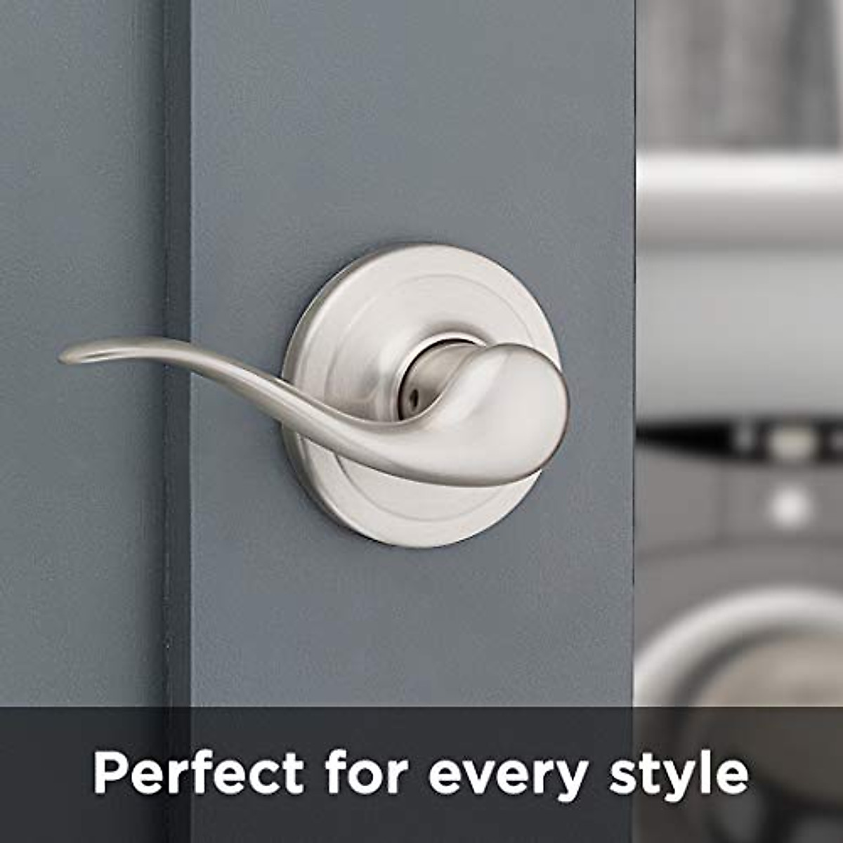 Kwikset ECR54BCP0HOLE SatNI Tustin Pass Lever