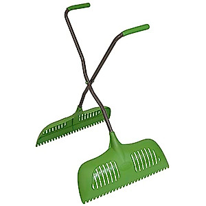 AMES Leaf Grabber Rake with Long Handle & Cushioned Grip for Leaves, Lawn Clippings, Twigs, Yard Waste