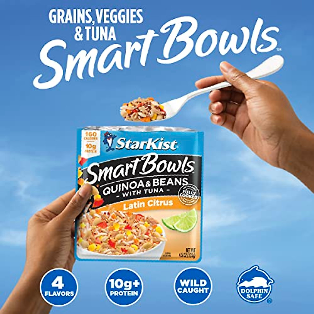 StarKist Smart Bowls Latin Citrus, 4.5 oz Pouch (Pack of 12) – Features Quinoa & Beans with Wild Caught Tuna
