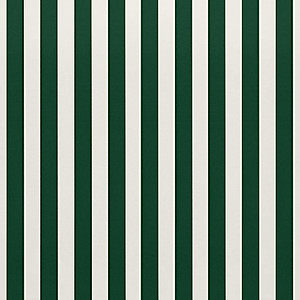 RSH DECOR: Tufted U-Shape Wicker Seat Cushions Set of 2 | 19” x 19” | All-Weather Spun Fabric | Water-Resistant | Outdoor Chair Cushions for Patio Furniture | Hunter Green & White Stripe