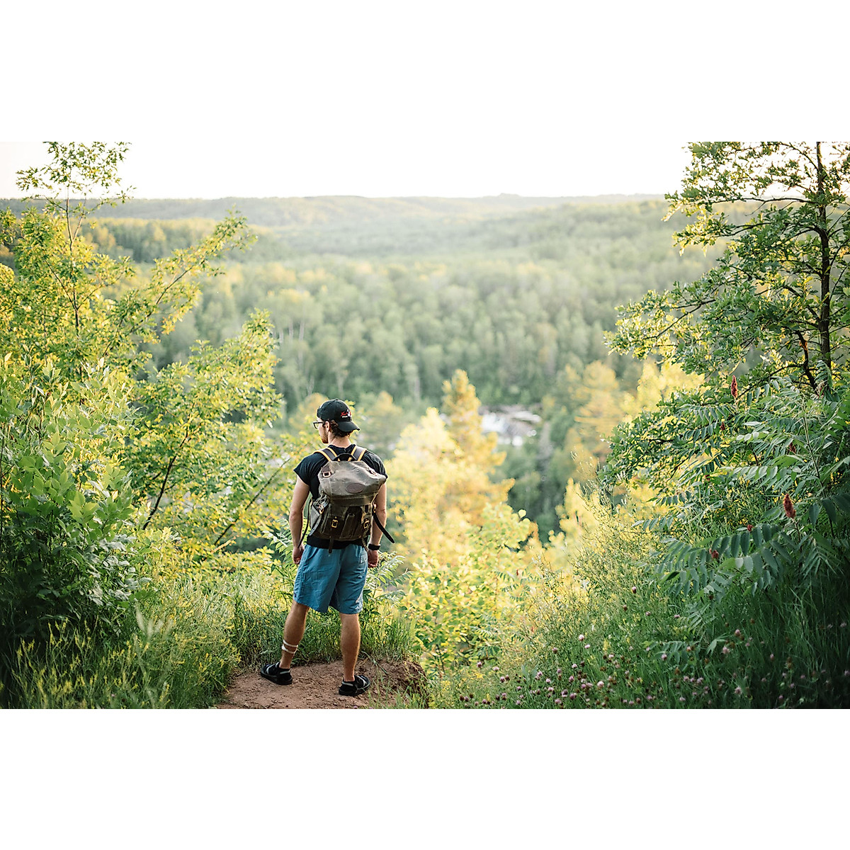Frost River Isle Royale Bushcraft Backpack - Durable Waxed Canvas Outdoor Hiking Pack, 45 Liter, Field Tan