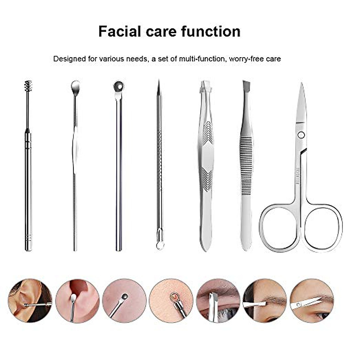 Manicure Set 21Pcs Manicure kit Travel Nail Set Travel Nail Kit Travel Nail Grooming Kit Stainless Steel Nail Clippers Set Professional Nail Kit Manicure Nail Tool Set Nail Care Kit (black)…