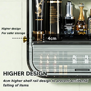 FZYUAN Bathroom Wall Cabinet Bathroom Cabinet Wall Mounted with Drawers Medicine Cabinet with Hooks Over The Toilet Storage Cabinet Hanging Cabinet for Bathroom Livingroom Kitchen,Green,40x12x70cm/17