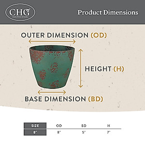 Classic Home and Garden 3/807G/1 Premiere Collection Planter, Vogue 8", Willow Green