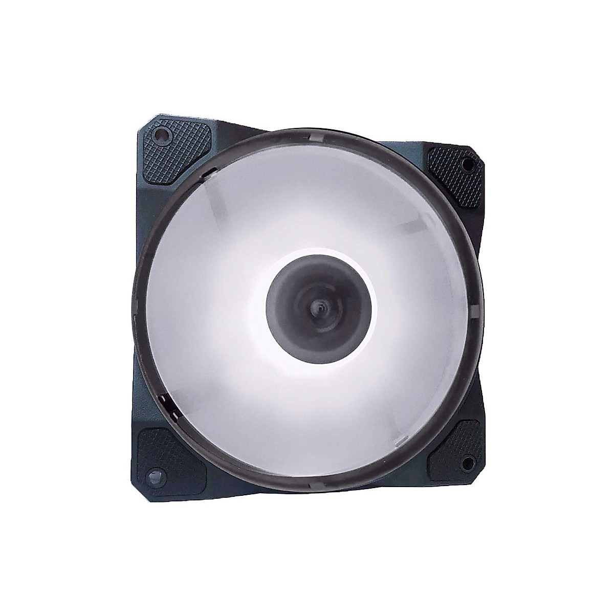 Apevia CO512L-WH Cosmos 120mm White LED Ultra Silent Case Fan w/ 16 LEDs & Anti-Vibration Rubber Pads (5 Pk)