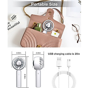 HELEBES 2022 Newly Portable Handheld Cooling Fan with Cold Compresses, USB Rechargeable Battery Handheld Fan Mini Fan, Birthday Gift for Kids Girls Women, Small Personal Pocket Fan for Travel Outdoor