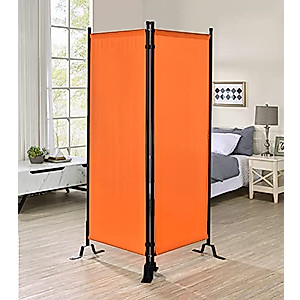 Proman Products FS17183 Galaxy II Indoor/Outdoor Room Divider (2-Panels, 24" w/Panel), Water Repellent Fabric, Metal Frame, 50.25" W x 12" D x 71" H, Orange