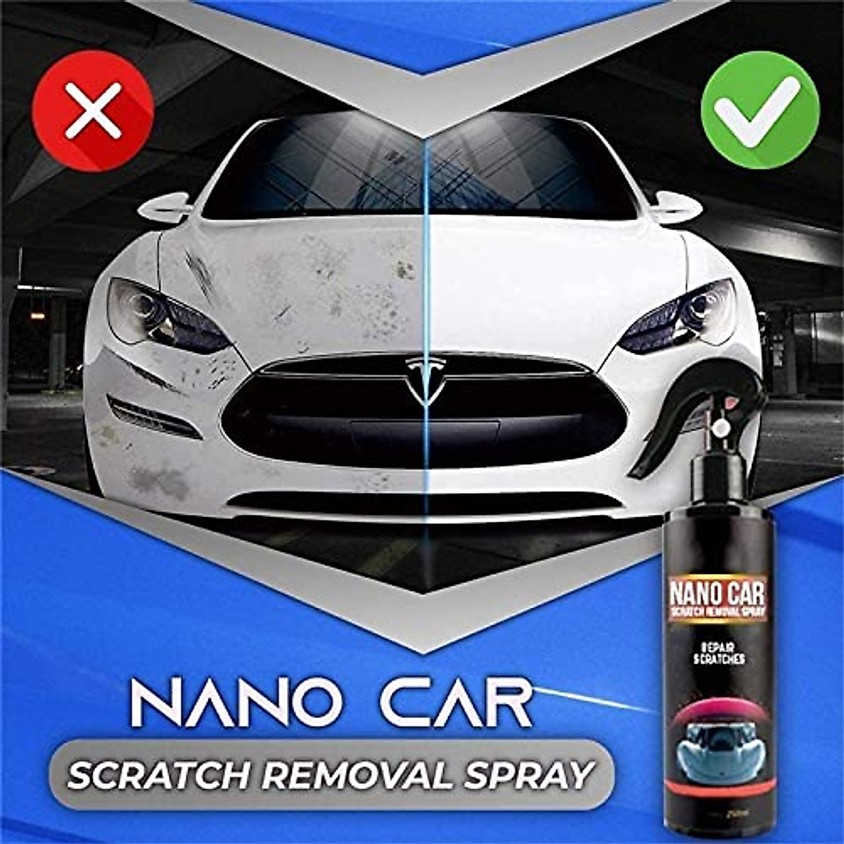 dwguzimlxg Car Scratch Repair Nano Spray, Car Scratch Remover, Repair, Protection, & Swirl Remover Polish, Scratch Removal for Cars, Removes Any Scratch and Mark (120ml)