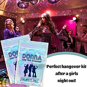 KARAQY Dancing Queen Hangover Kit Bags, Mamma Mia Recovery Kit Bags for Bachelorette Party Wedding Bridal Shower Engagement Party Favors Supplies Decorations