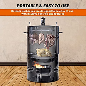 Hakka 16 Inch Multi-Function Barbecue and Charcoal Smoker Grill