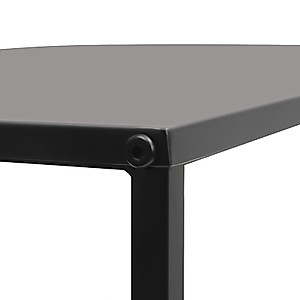 Mobile Double-Shelf Outdoor Grill Cart, Portable Dining Cart Table with Hooks and Handles, Steel Pipe Dining Table for Pizza Oven, Portable Grill Table with Storage Space, Black