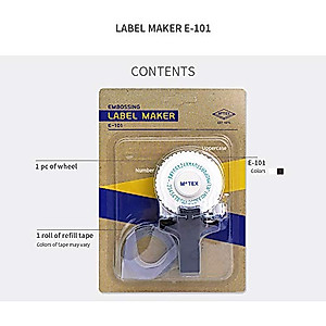 MoTEX Embossing Label Maker, Label Writer -E-101 (Black)