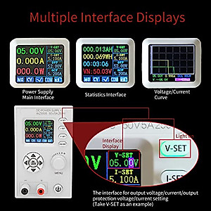 DC Power Supply Variable, 0-50V 0-5A Adjustable Switching Regulated Power Supply with 4 Digits LCD Display, Bench Power Supply with Multi Protections, Remote Control