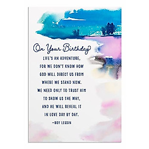 DaySpring - Roy Lessin - Happy Birthday - 4 Design Assortment with Scripture - 12 Birthday Boxed Cards & Envelopes (U1200)