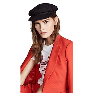 Brixton mens Fiddler Greek Fisherman Hat Newsie Cap, Black, X-Small US