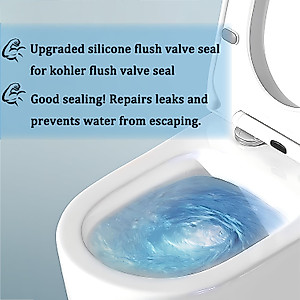 Flush Valve Seal for Kohler, Kohler Toilet Lank Parts, 3 Pack GP1059291 Silicone Replacement for Toilets, Upgraded Canister Flush Valve Kit(Yellow)