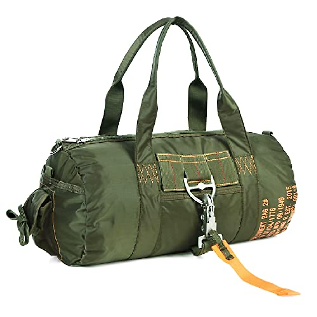 Small Duffle Bag Military Gym Bags 16 Inchs Equipment Bag for Weekender Overnight Tactical Workout Bag Travel Carry On Bag Lightweight with Pockets for Men Women Green