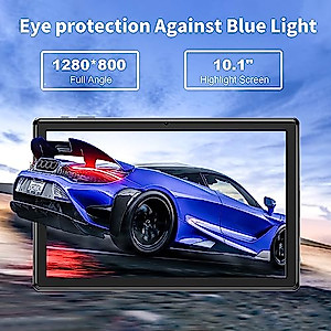 SGIN Tablet Android 12 Tablets 10.1 Inch Tablet with 4GB RAM 64GB ROM, 1.6 GHz Octa-core Processor, FHD 1280x800, 2MP + 5MP Dual Camera, Bluetooth 5.0, GPS, 6000mAh, 256GB Expansion, Black