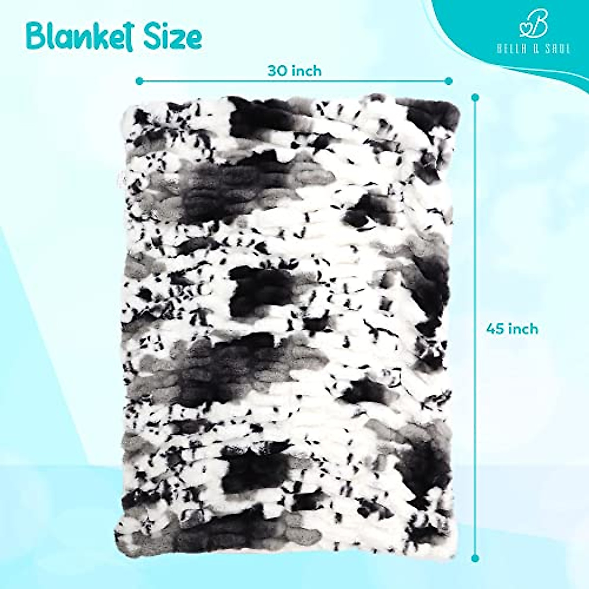 Super Soft Fuzzy Faux Fur Baby Blanket, Fluffy, Warm, Cozy, Plush, Snuggly Throw, Used for Baby Blanket, Toddler Blanket, Living Room Throw. (Cowboy, 45X30 Inches)