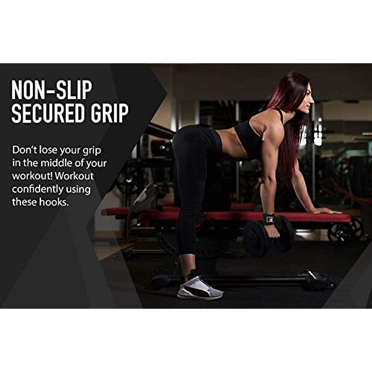 Weight Lifting Hooks Heavy Duty Lifting Wrist Straps for Pull ups Deadlift Straps for Power Lifting Lifting Grips with Padded Workout Straps for Weightlifting Ideal Gym Gloves for men and women