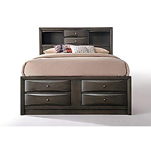 ACME Furniture Ireland Storage Bed, Eastern King, Gray Oak