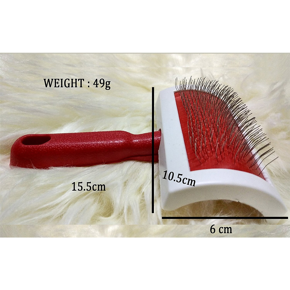 Sheepskin Rug Brush and Cleaner Pet Slicker Brush Fine Wire Rugs Brush Brushing Sheep Skin Rug
