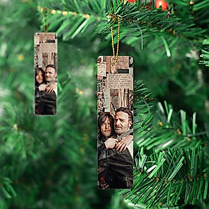 Bookmarks Metal Ruler The Bookography Walking Measure Dead Tassels Collage Bookworm for Markers Christmas Ornament Book Bibliophile Reading Gift Bookmark