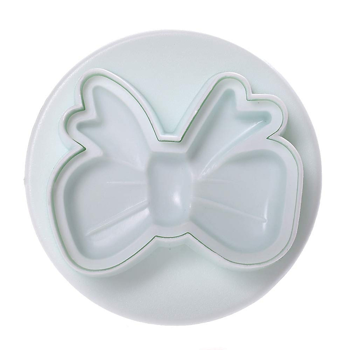 RAYNAG 3 Sets of Bowknot-liked Plastic Plunger Cutters Fondant Cookie Pie Crust Cutout Molds Clay Cake Decorating Cutter Plungers (9 Pieces)