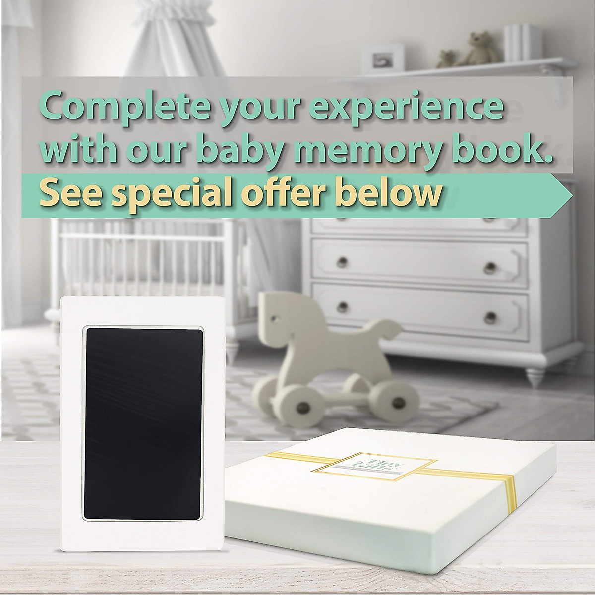 Clean Touch Ink Pad + Large Ink Pad + Extra-Large Ink Pad. Treasure The Foot/Handprint of Your Newborn Baby by Tiny Gifts