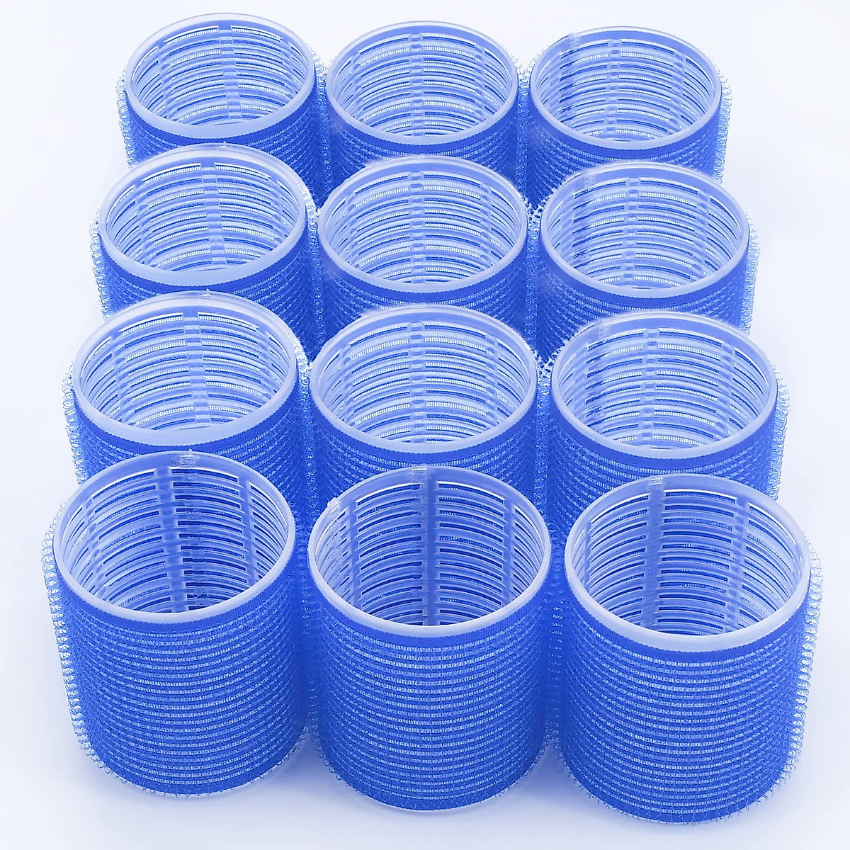 Hair Rollers, 12 Pack Self Grip Salon Hairdressing Curlers, DIY Curly Hairstyle,Colors May Vary, Large