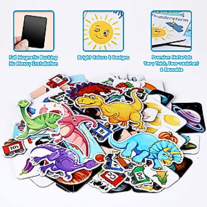 Magnetic Montessori Preschool Busy Book for Toddlers Age 3 4 Years Old, Preschool Learning Activities Binder Quiet Book, Kids Educational Travel Speech Therapy Autism Sensory Toy for Boys Girls