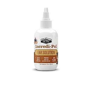 Dr. Pol Incredi-Pol Dog and Cat Ear Solution - Safe and Effective Ear Care Solution to Clean Ears and Prevent Ear Problems in Dogs, Cats, Horses, and More - 3 Fluid Ounces