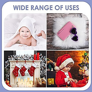 Sibba Fur Faux Locker Fabric Rug Polyester Yard Pre Cut Artificial Craft Costume Double Side Square Crafting Strips Liners Set Plush Precut Fluffy Cloth Photography Cosplay Outdoor(White,30 cm)