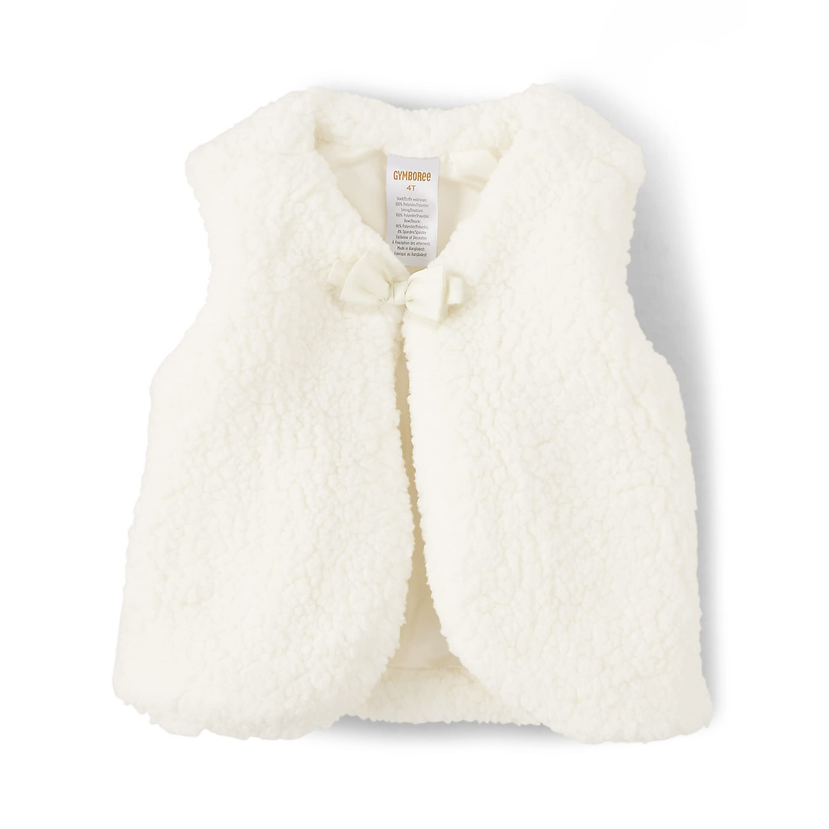 Gymboree Baby Girls' and Toddler Dressy Vests and Shrugs, Sherpa Snow, 2T
