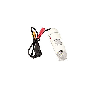 USB Microscope Camera, 25x to 400x Digital Microscope with Stand, CMOS Sensor TV AV Interface Professional Digital Microscope for Kids Students Adults (US Plug)