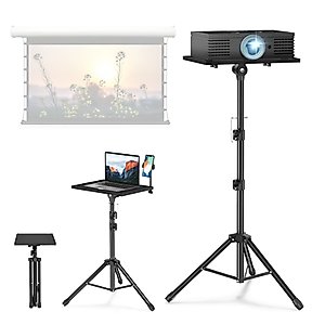 ESDDG Projector Stand Tripod, 23" to 63" Laptop Stand with Tripod Music Stand Tripod for Camera Portable Tripod with Adjustable Height, Projector Tripod Stand
