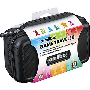 Officially Licensed Nintendo 3DS Amiibo Case – Protective Deluxe Traveler for Storage, Display or Carrying Case/Box – Black