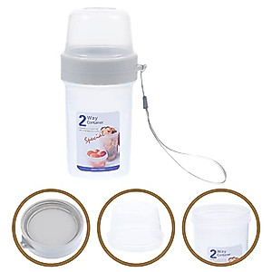 Zerodeko Breakfast on The Go Cups Portable Yogurt Cups Large Capacity Sealed Double Layer Food Container for Cereal Oatmeal Fruit