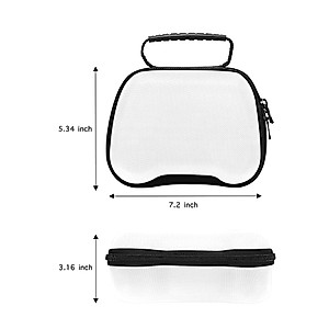 My Genik Controller Holder Protective Case for Sony Playstation 5, Wireless Consoles Carrying Pouch Hard Shell Travel Bag White